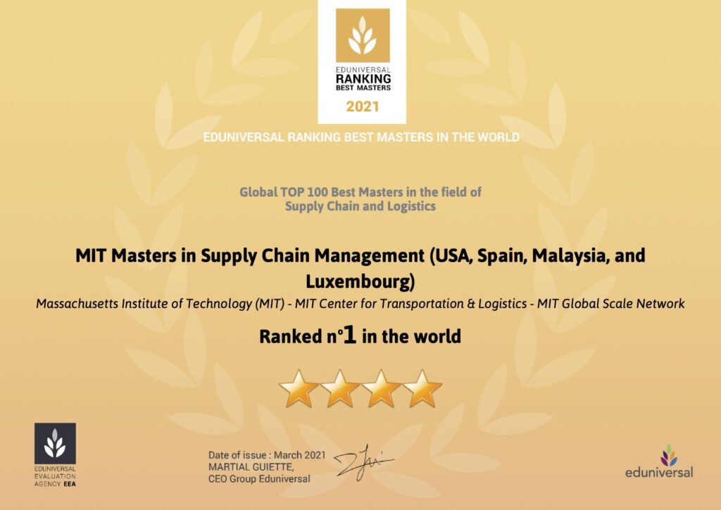 Master in Logistics and Supply Chain Management ranked #1 worldwide ...