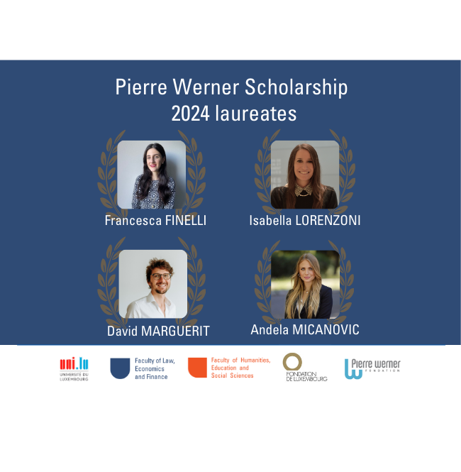 2024 Pierre Werner Scholarship laureates - FDEF news I Uni.lu